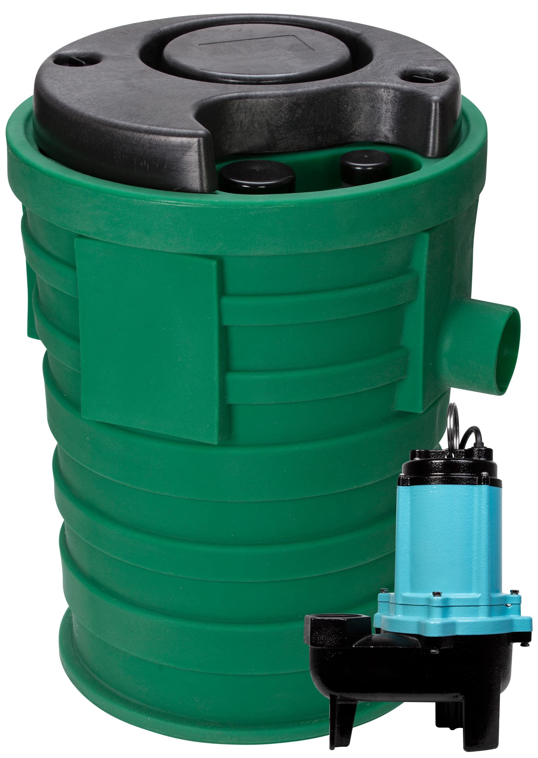Little Giant 10SF2V2D Pit Plus SR Sewage Basin System with 115-Volt, 1/ ...