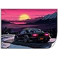Amazon.com: Jdm Anime Sunset Japanese Car S13 Car Posters & Prints Car ...