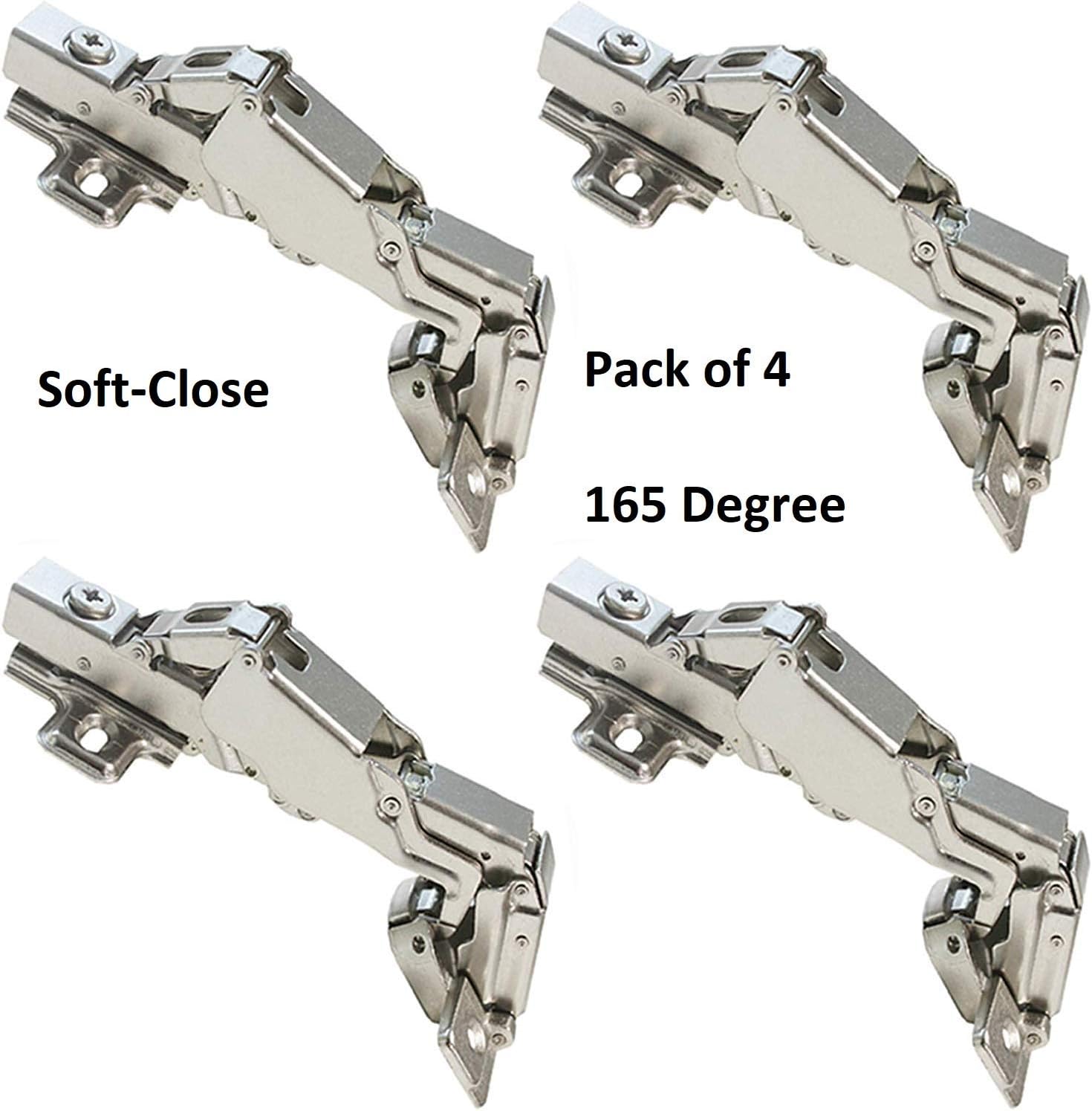 4 Pack 165 Degree Hinge Soft Close Kitchen Cabinet Folding Furniture ...