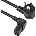Amazon.com: GELRHONR 90 Degrees 3 Prong AC to IEC320 C13 Power Cord,10A 125V Down Angle NEMA 5 ...