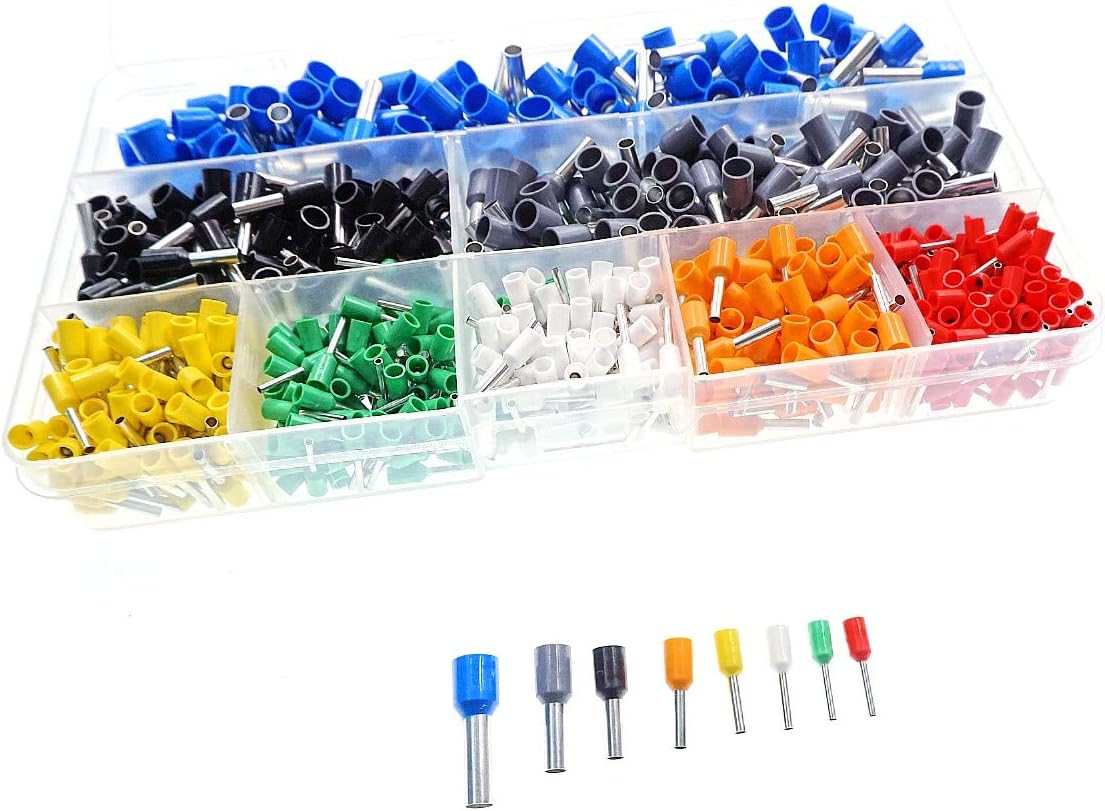 JZK Set 800 bootlace Ferrule Crimp Connector Insulated Cord pin end ...