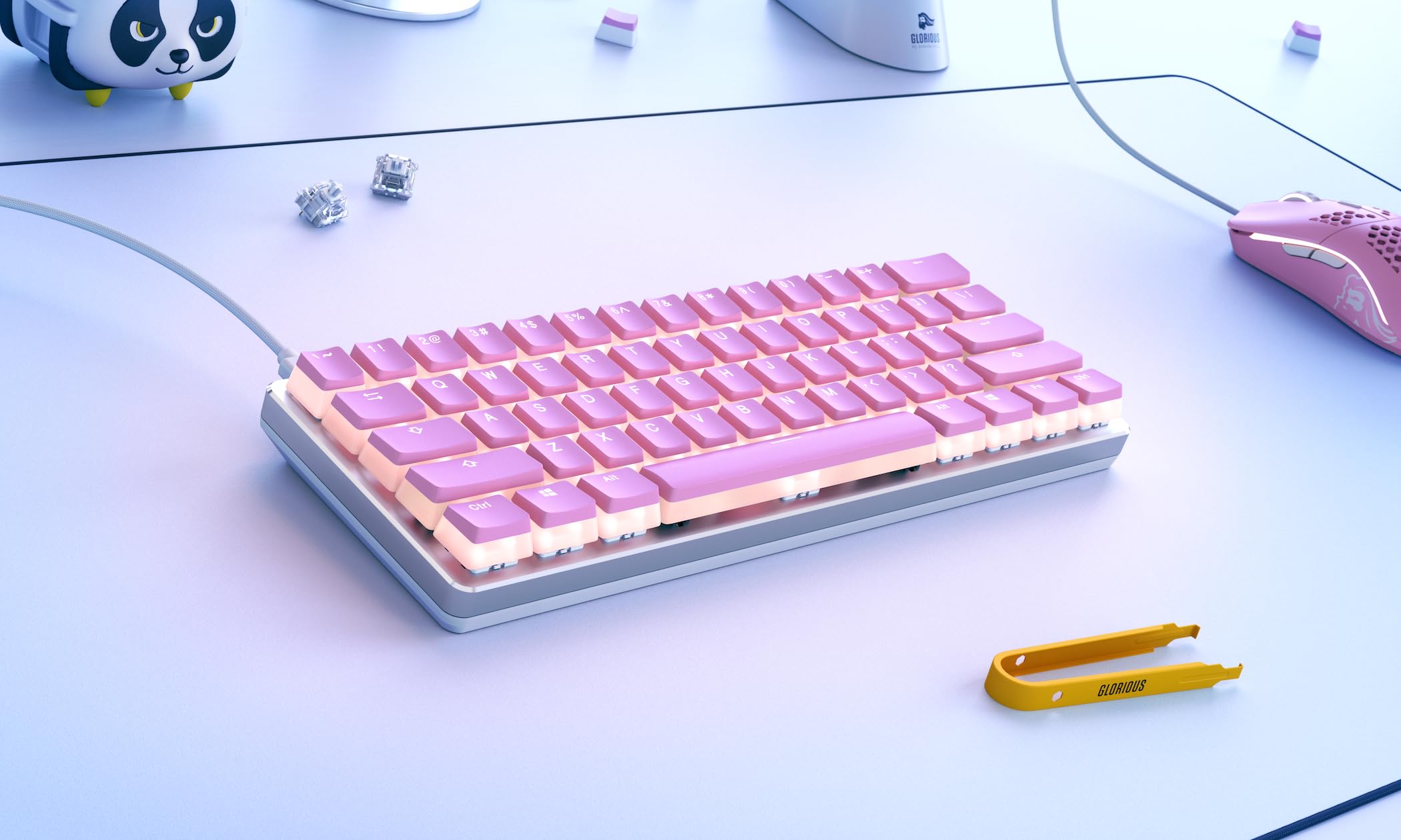 Mua Aura V2 (Pixel Pink) - PBT Pudding Keycaps for Mechanical Keyboards ...