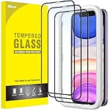 JETech Protector de Pantalla para iPhone 11 y iPhone XR 6,1", Mica de Cristal Vidrio Templado, 3 ...