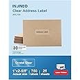 Amazon.com : INJINEO 1" x 2-5/8" Crystal Clear Address Labels, Shipping ...