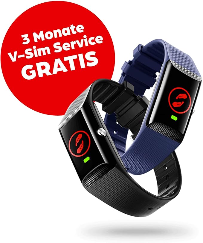 V By Vodafone V-SOS Band, ein Armband mit SOS-Alarmknopf und ...