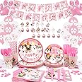 Amazon.com: Dog Party Decorations - Dog Birthday Paw Prints Party ...