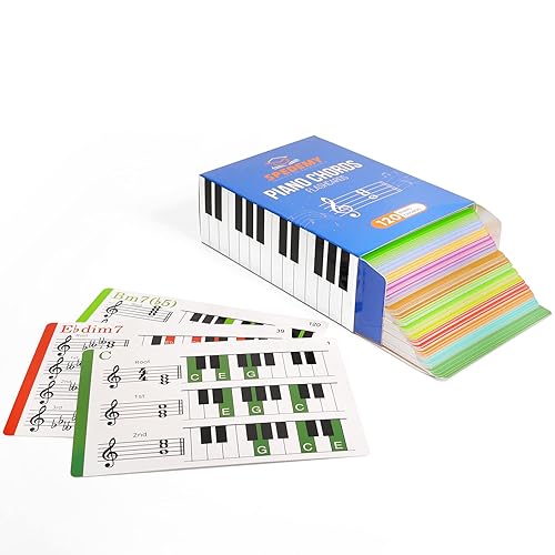 Spedemy Piano Chord Flashcards in Gift Box - Piano Chords Chart ...