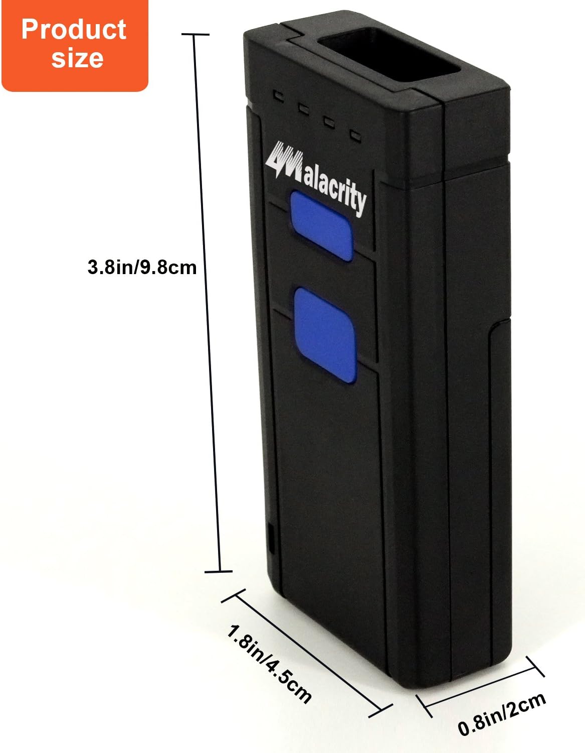 Alacrity 1D Laser Bluetooth Barcode Scanner,3in1 Bluetooth 2.4G ...