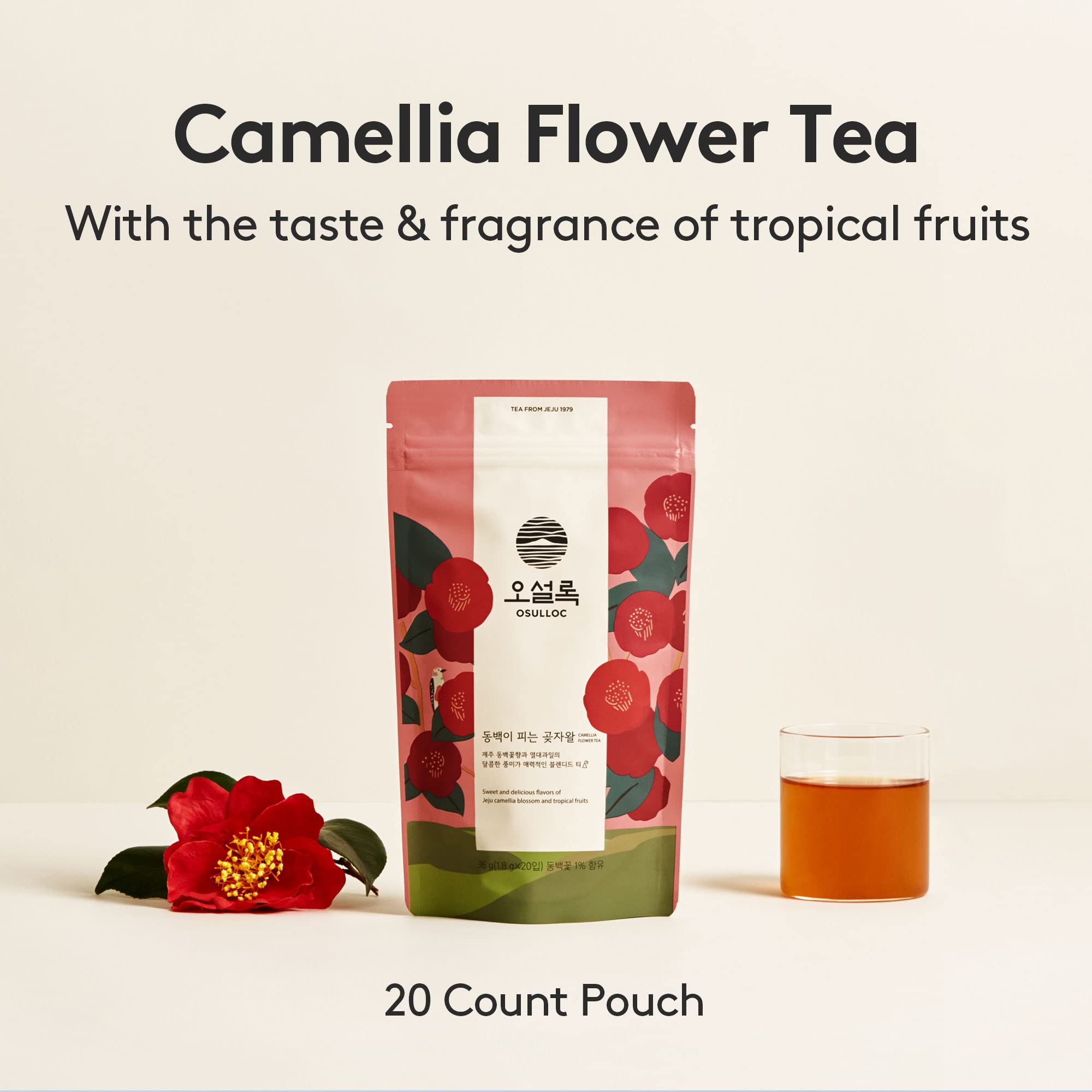 OSULLOC Camellia Tea (Sweet Tropical Fruit Scent) | Korean Premium ...