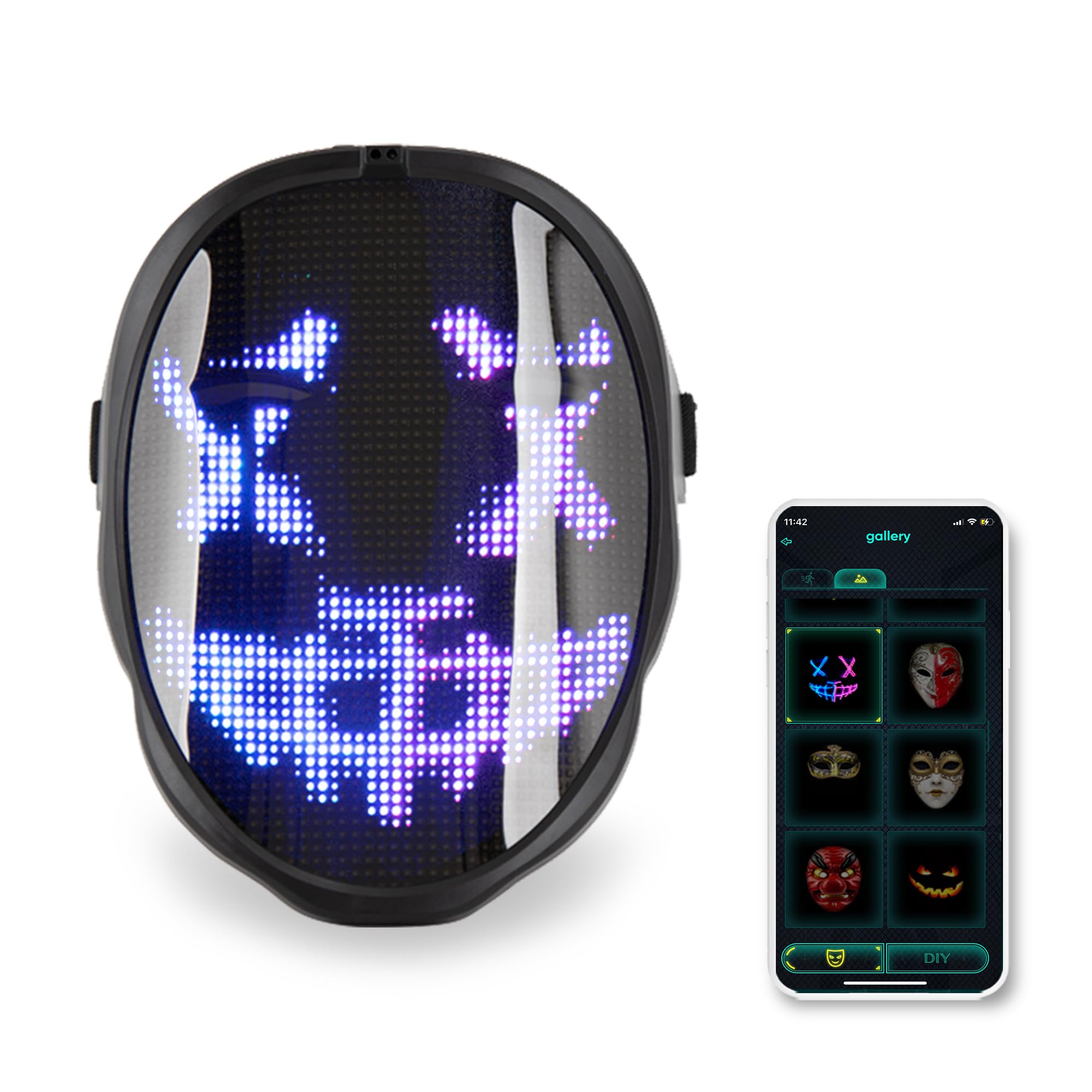 CHEMION Led Mask with Bluetooth App, Led Face Mask for Adults, Kids ...