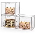 Amazon.com: Clear Handbag Storage Organizer for Closet, 3 Packs Acrylic ...