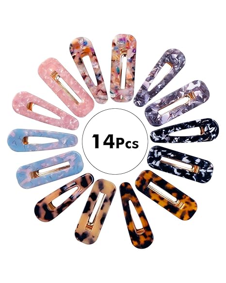 Amazon.com : Hair Clips for Women Girls - Acrylic Resin Hair Clips ...