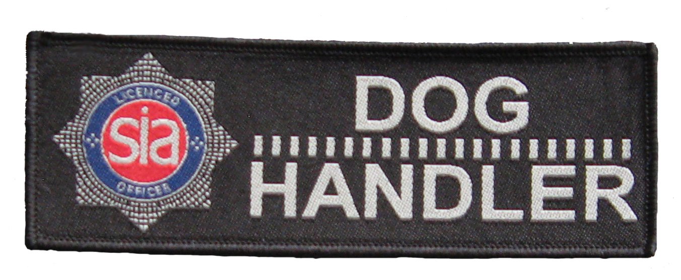 SIA Licensed Officer Sew-On Oblong Dog Handler Security Badge: Amazon ...
