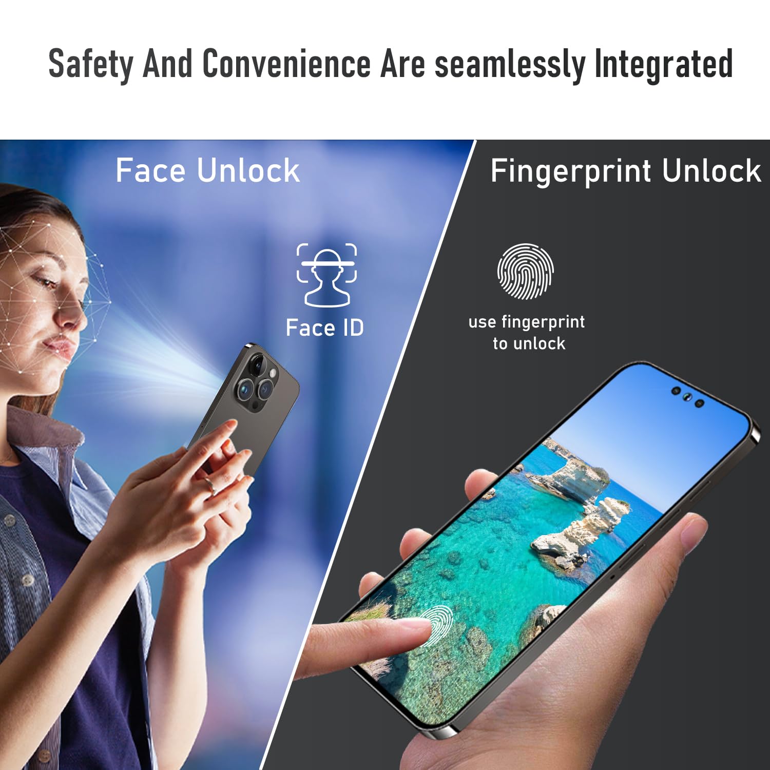 Unlocked Android Phone I14 ProMax Smartphone 8GB+256GB Cell Phone 24MP+50MP Camera Pixels ...