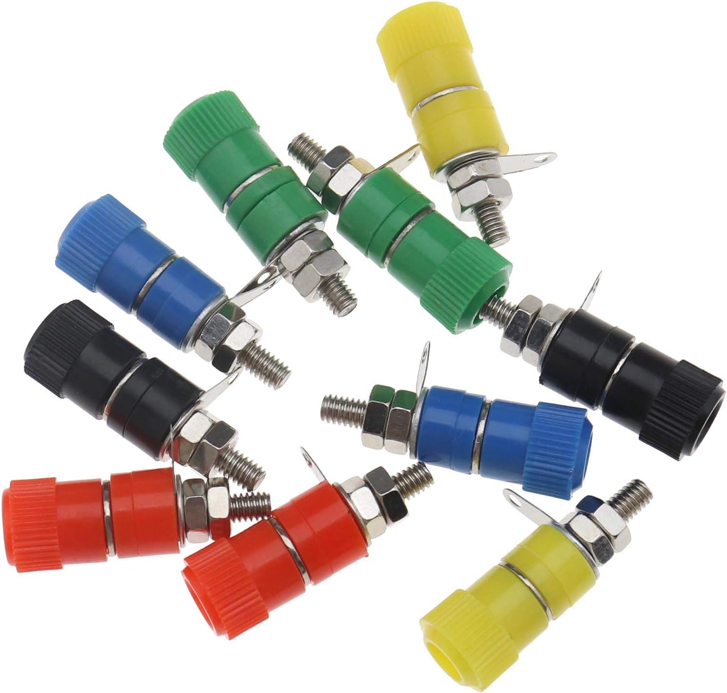 10 Pairs 4mm Banana Plug Kit, with Jack Socket for 8 to 20 AWG Wire ...