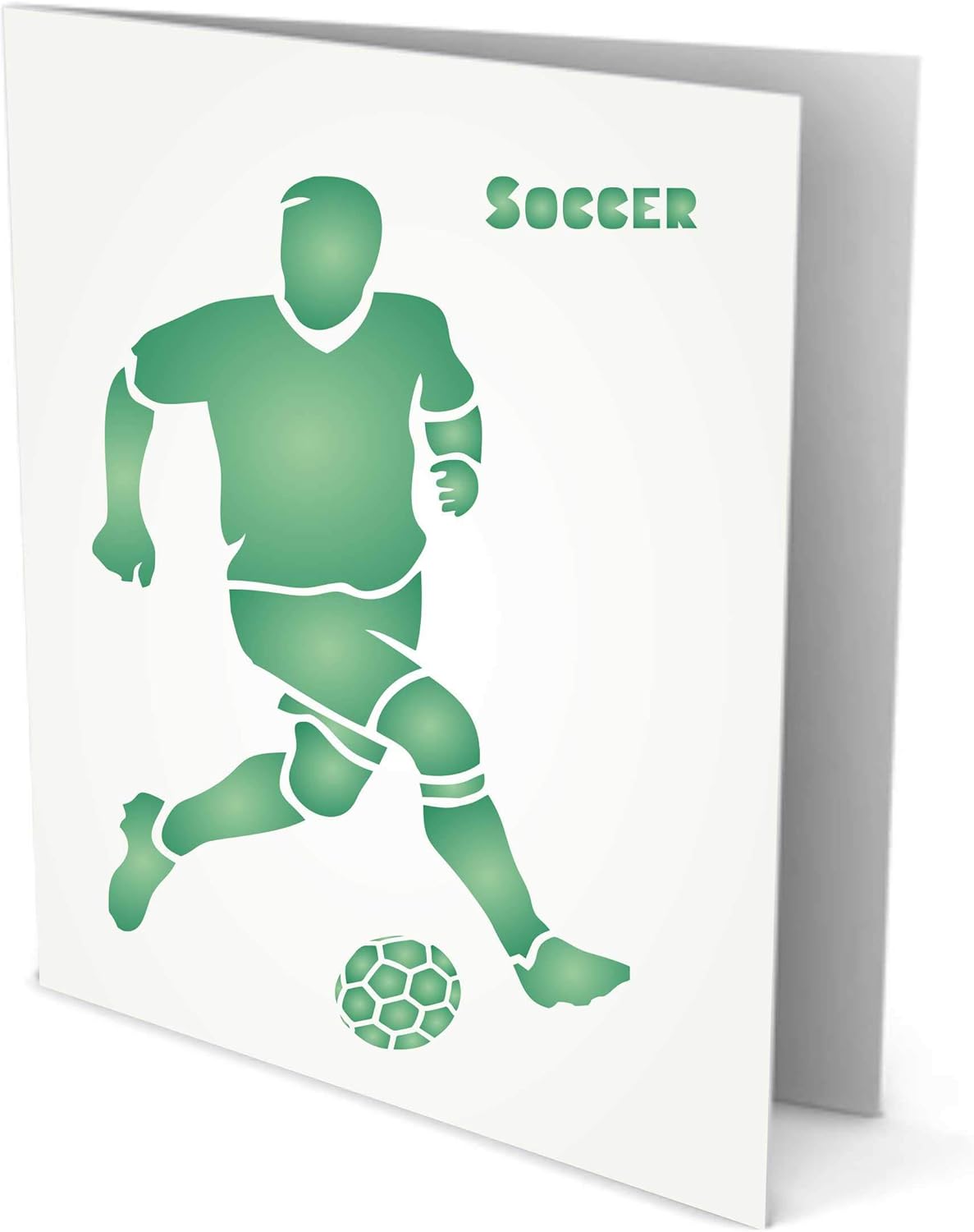 Soccer Stencil, 16.51 x 22.86 cm (M) – Athlete UK Football Soccer ...