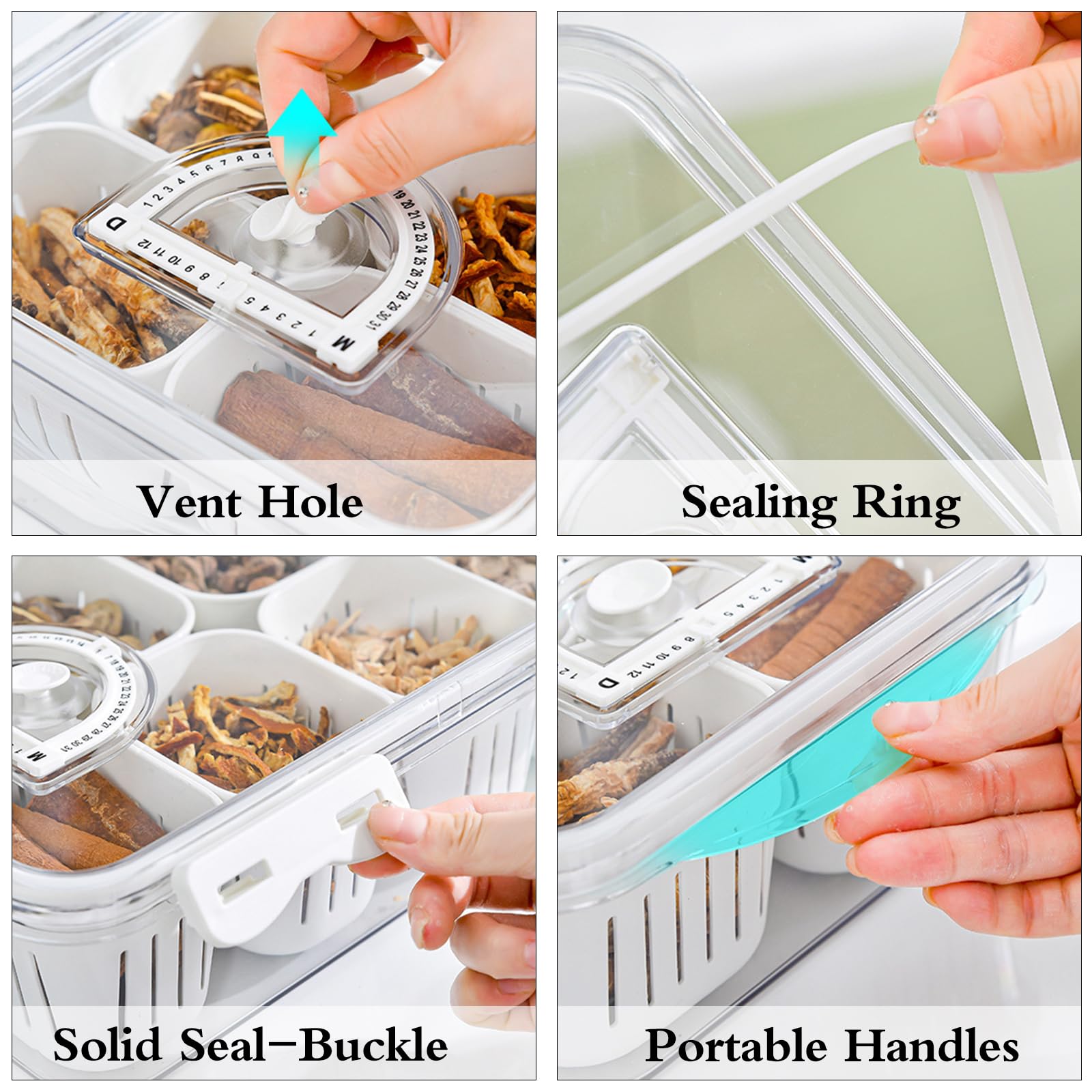 Mua MineSign Divided Food Serving Tray with Lids Stackable Snackle Box ...