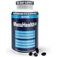 Macuhealth Plus+ Eye Vitamins Supplement for Adults - 90 Day Supply ...