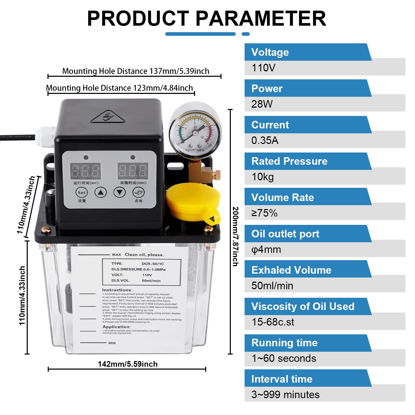 Mua MXBAOHENG Automatic Lubricating Oil Pump 110V 1L Electromagnetic ...
