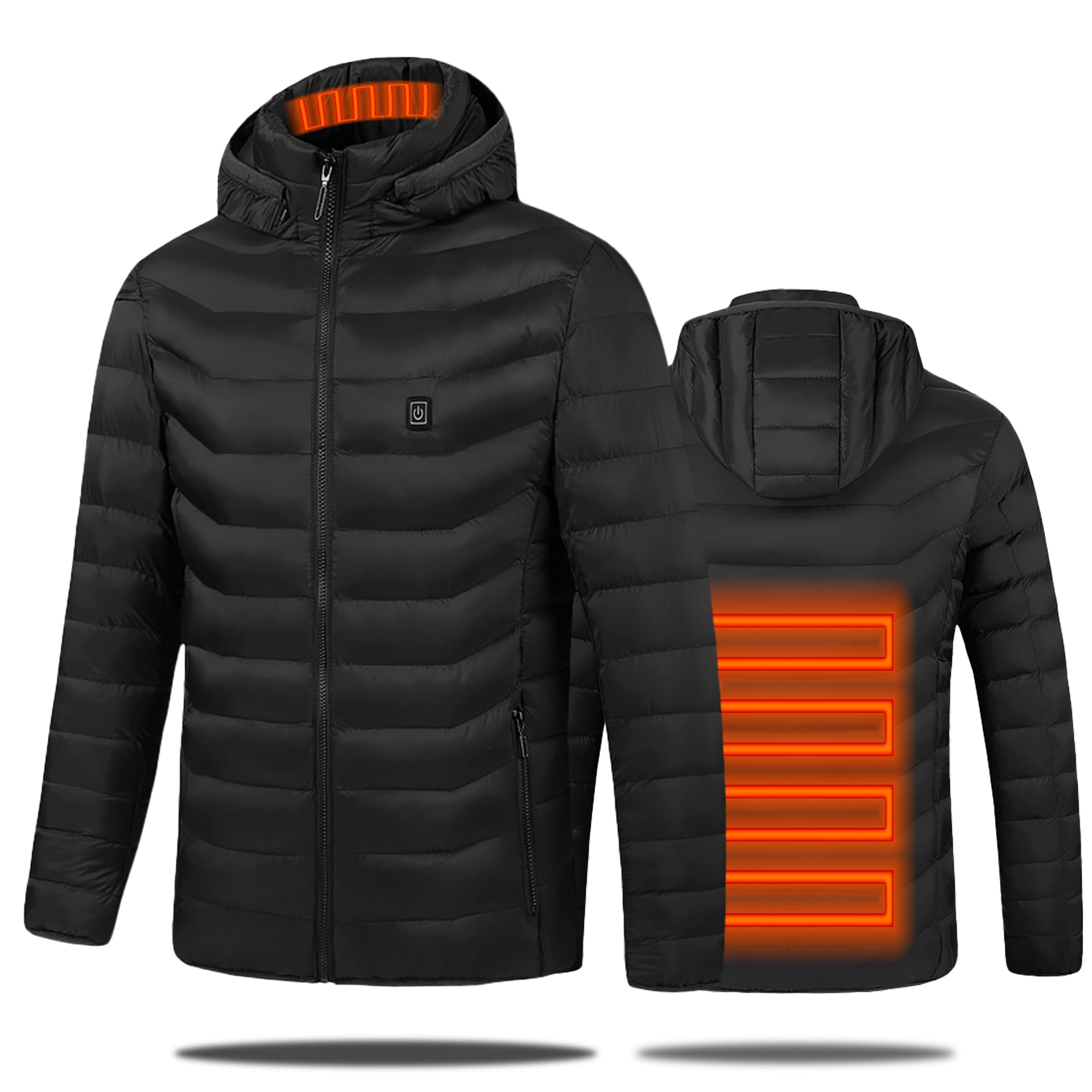 JC GENS Men’s Heated Jacket, Electric Heated with 3 Heating Levels 2 ...