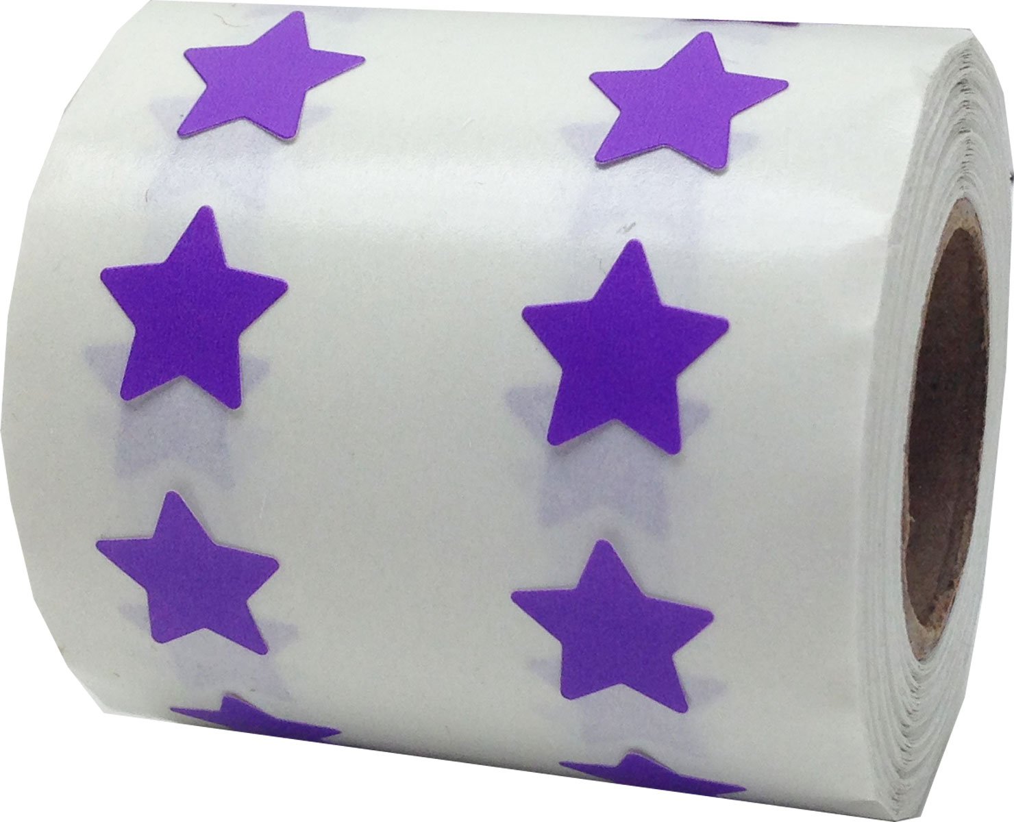 Purple Star Stickers, 13 mm 1/2 Inch Wide, 1000 Labels on a Roll ...