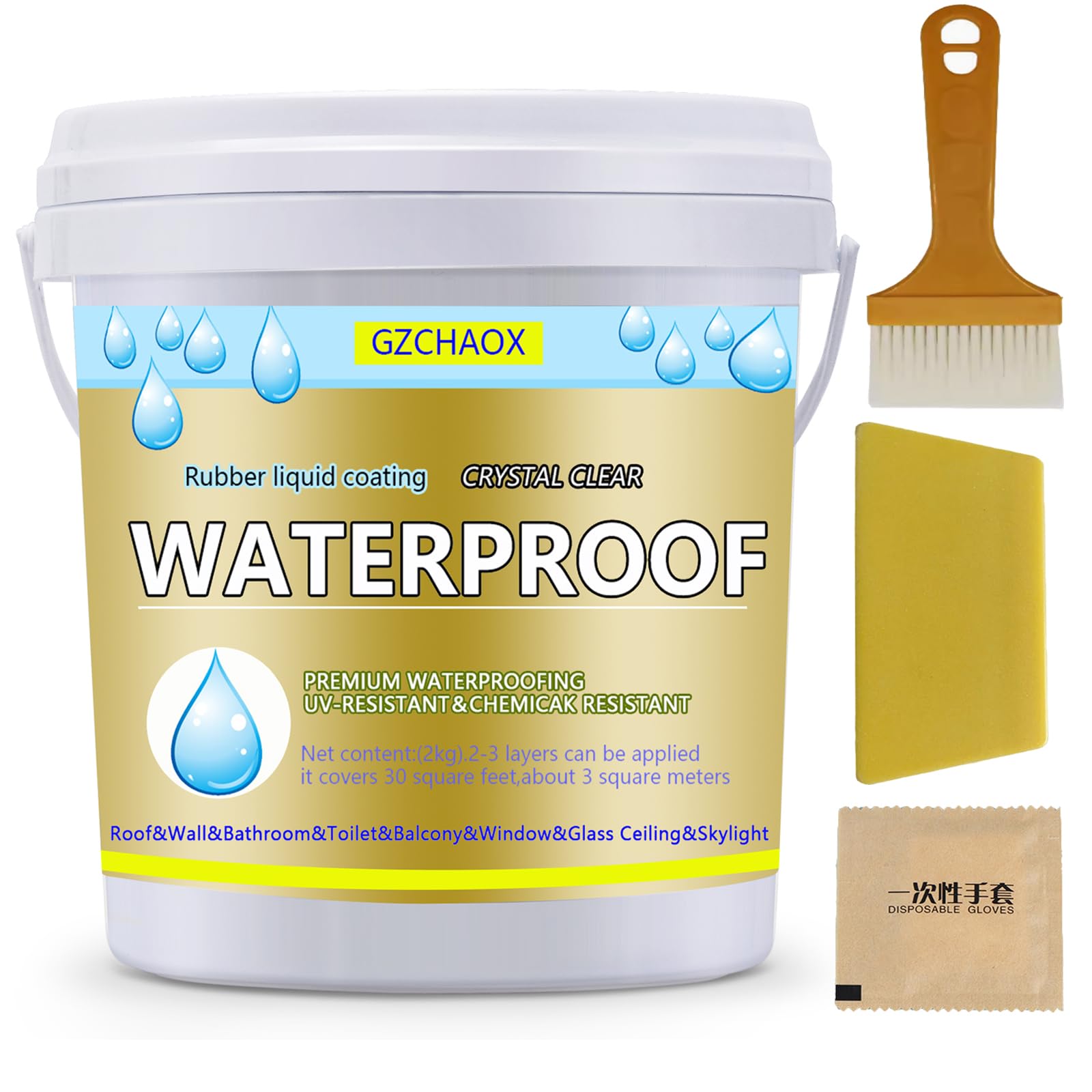 Liquid Waterproof sealant, Water-Based Transparent Waterproof Coating ...