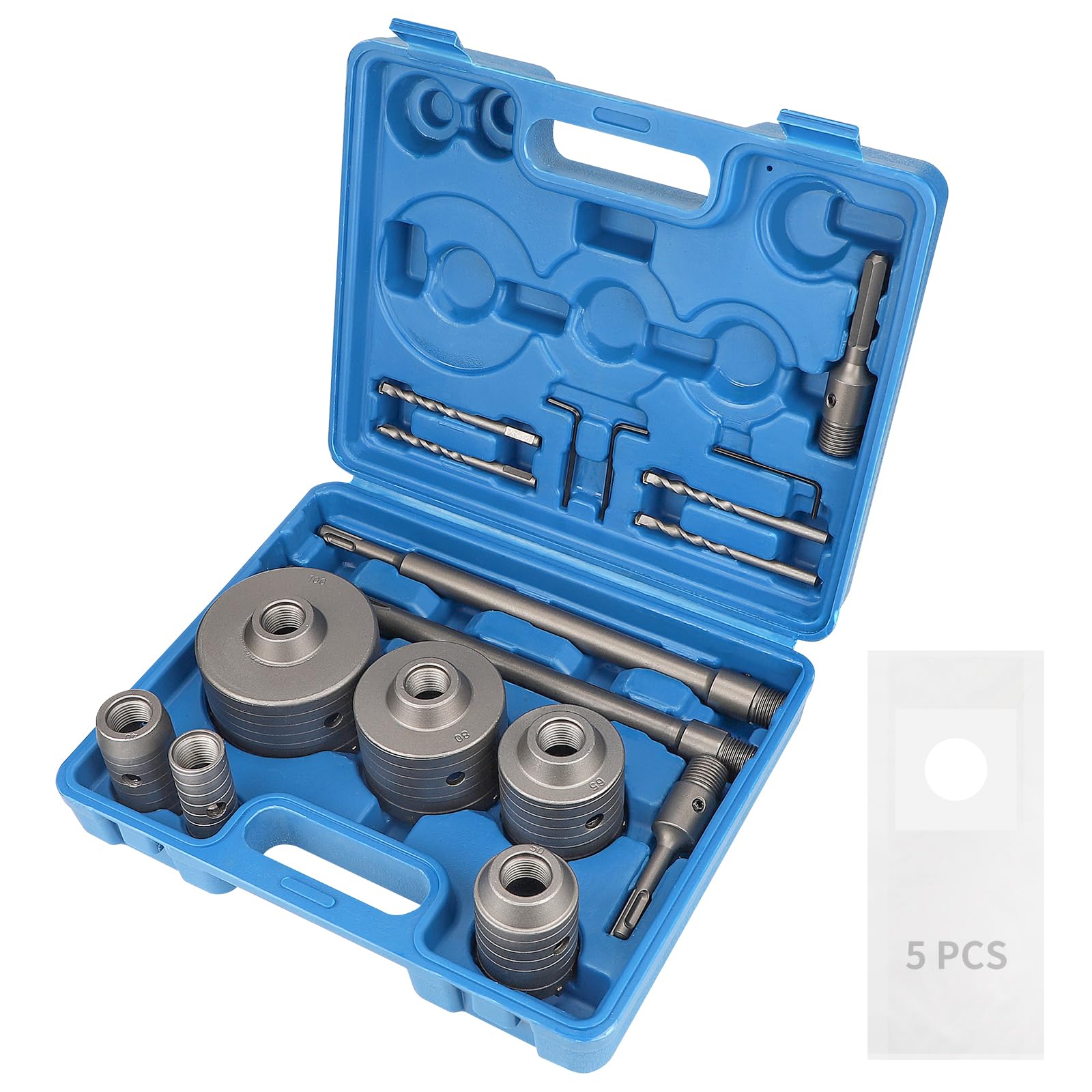 CPROSP SDS Plus &Max &Hex Shank Hole Saw with Storage Case, Concrete ...