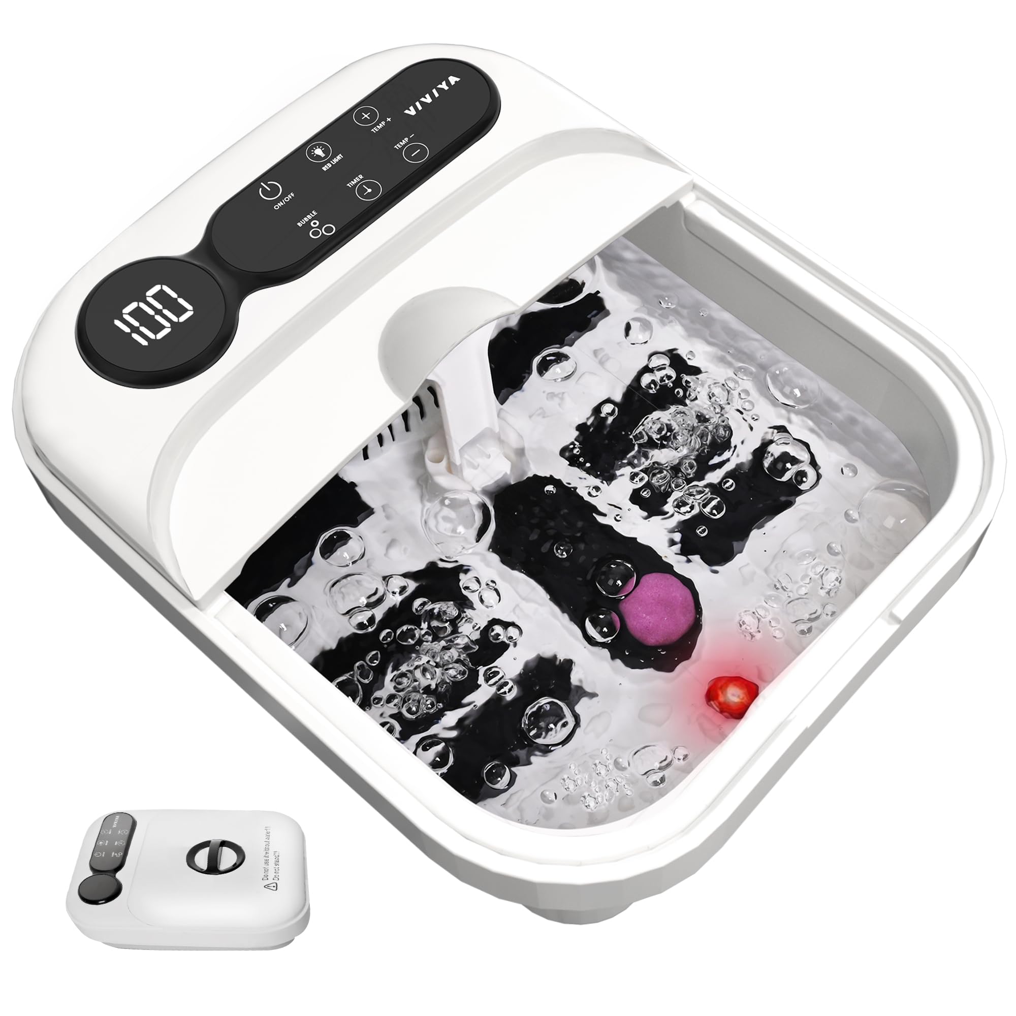 VIVIYA Collapsible Foot Bath Spa with Dual Touch Screen, Adjustable ...