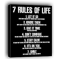 Amazon.com: HoneyKICK 7 Rules of Life Motivational Poster - 12.5 x 15 ...