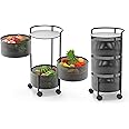 Amazon.com: JAQ Rotating Storage Shelves Rack for Kitchen, 3-Tier Multi ...