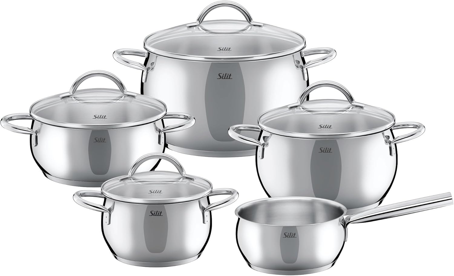 Amazon.com: Silit Nobile 9 piece cookware set silver: Kitchen & Dining