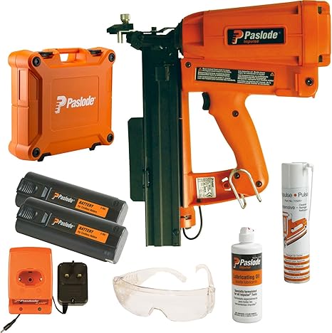 Paslode Impulse IM200 / 50 S16 Gas Staple Gun with 2 NiCAD Batteries 0 ...