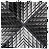 Amazon.com: Mats Inc. Bergo Unique Floor Tiles 14.9" x 14.9" Graphite ...