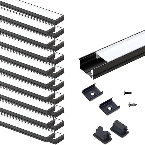 VST 20Pack 1ft LED Channel, U Shape Led Diffuser Channel, LED Aluminum ...