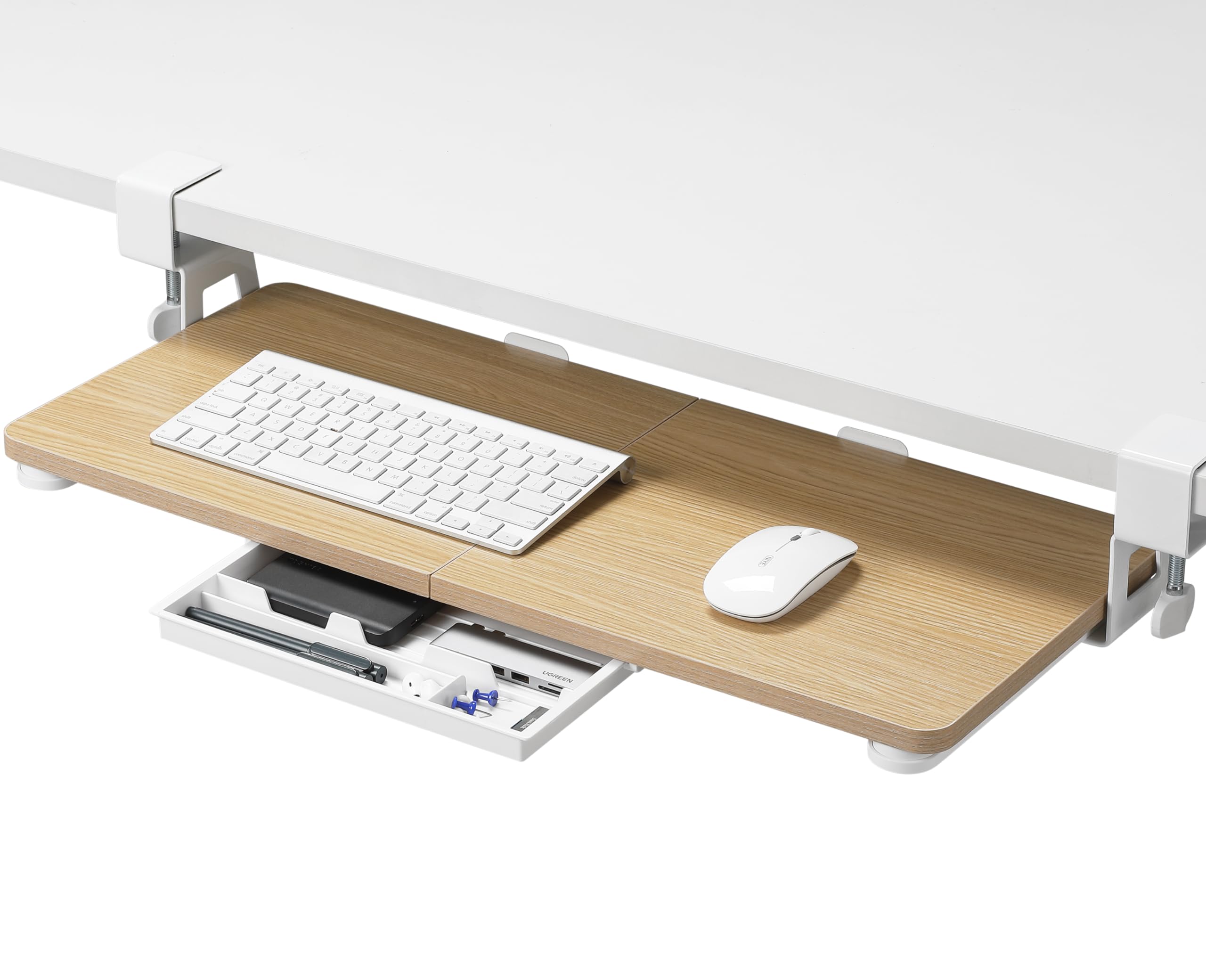 ETHU Keyboard Tray Under Desk, 26.77" X 11.81" Large Size Keyboard Tray ...