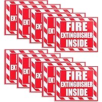 Amazon.com: T&R Fire Extinguisher Inside Sign Stickers - 10 Pack - 9 x ...