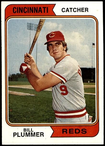 Amazon.com: 1974 Topps # 524 Bill Plummer Cincinnati Reds (Baseball ...