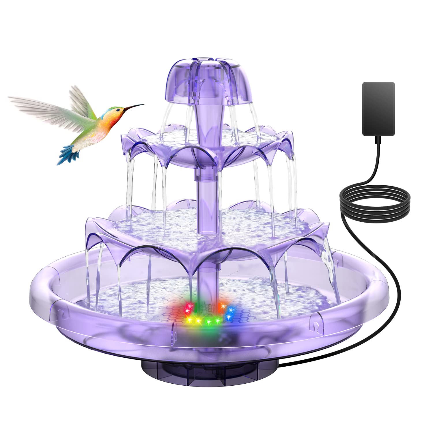 Mua SZMP 3-Tier Waterfall Fountain, Electric Tabletop Water Fountains ...