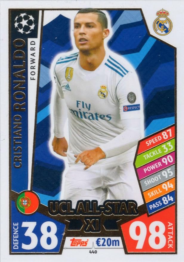 MATCH ATTAX CHAMPIONS LEAGUE 17/18 CRISTIANO RONALDO UCL ALL STAR XI ...