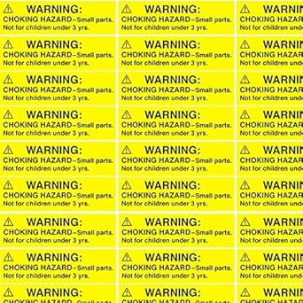 1000 Label Roll Small Parts Warning Choking Hazard Labels, Peel and ...