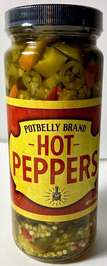 Amazon.com : Potbelly Sandwich Shop Brand Hot Peppers 16 Oz (1 Jar ...