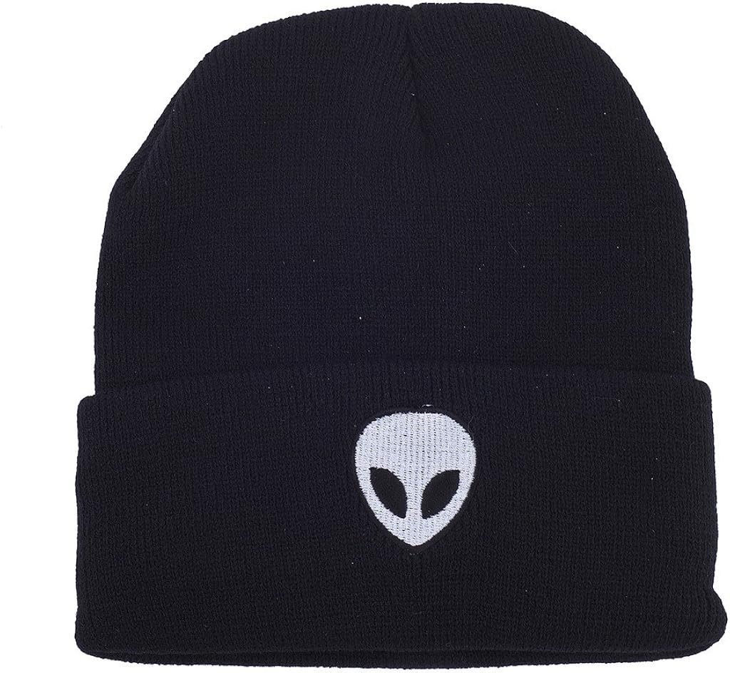 Lux Accessories Black White Alien Beanie Hat at Amazon Women’s Clothing ...