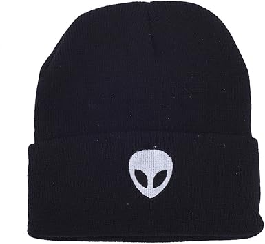 Lux Accessories Black White Alien Beanie Hat at Amazon Women’s Clothing ...