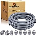 Wocloer Liquid-Tight Conduit 1inch 25 Foot, Flexible Non Metallic ...