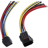 Amazon.com: X AUTOHAUX 1 Set 15cm Car Male Female 12 Pin Plug Connector ...
