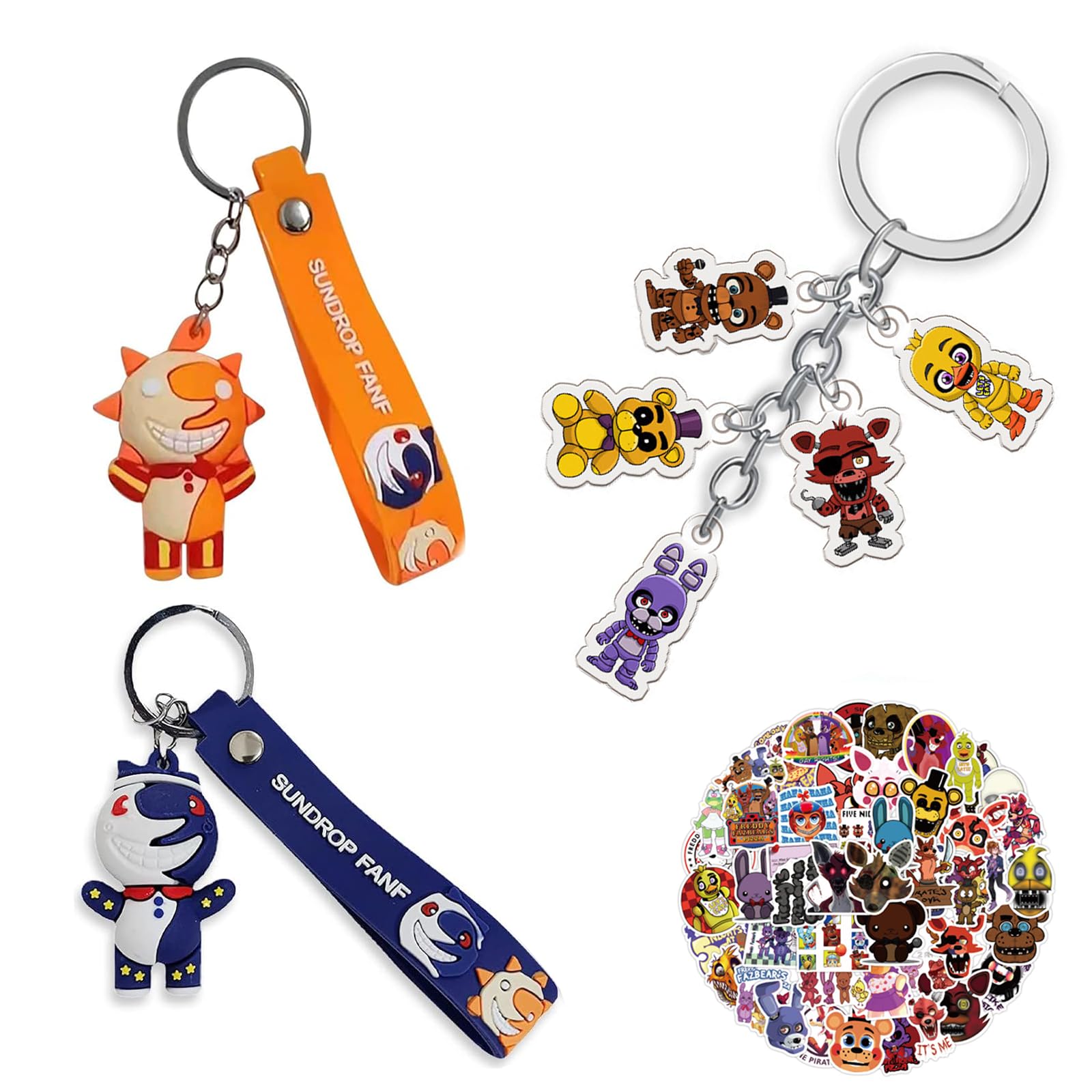 Mua Gnmxtie FNAF Necklace Keychains, 2 FNAF Sundrop and Moondrop ...