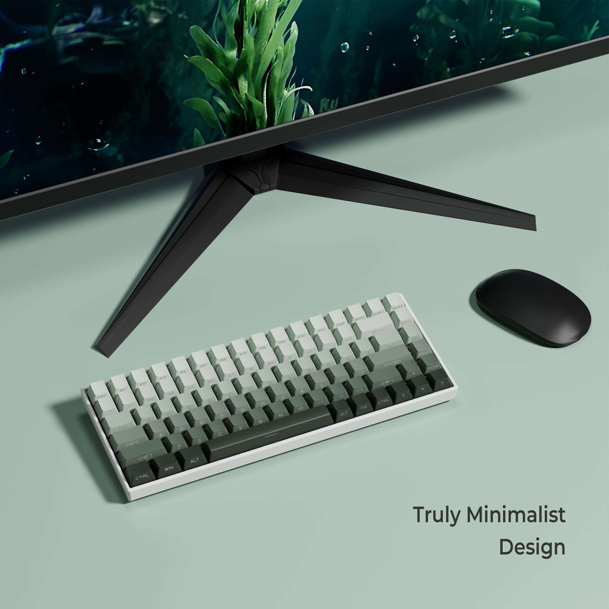 Mua XVX Shine Through Gradient Seaweed Green Keycaps - 136 Keys, Side ...