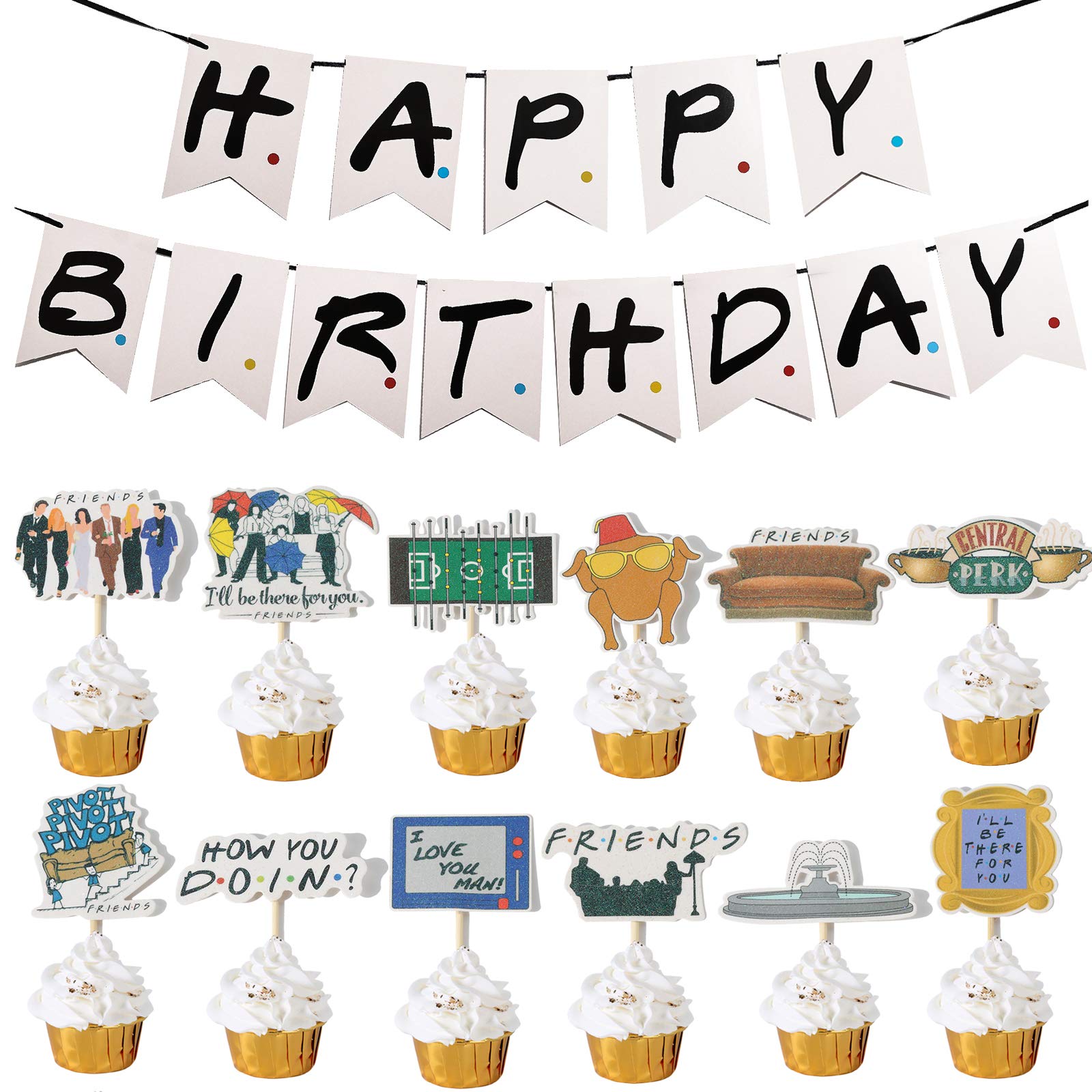 Buy Friends TV Show Theme Birthday Party Decoration,Pre-Assemble ...