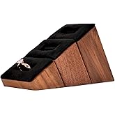 Amazon.com: Yookin Wood Ring Display Stand Ring Holder Walnut Jewelry ...