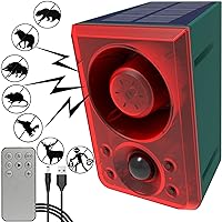 Amazon.com: Solar Outdoor Motion Sensor Alarm - Dog Barking & Gunshot ...